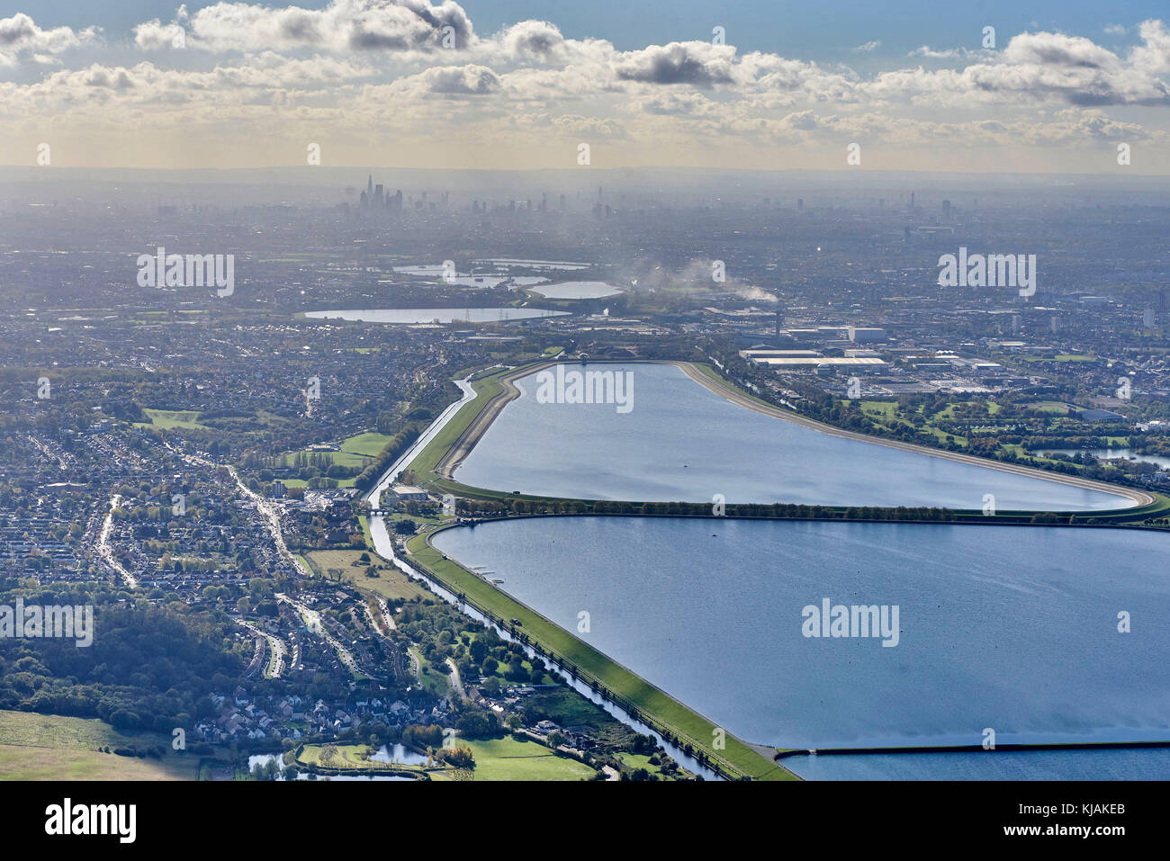 King George's & William Girling reservoirs, Enfield, north London ...