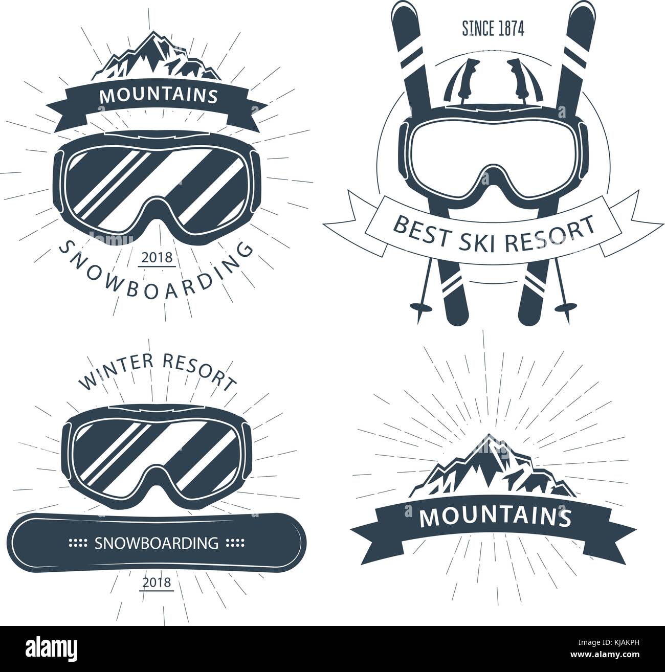 Snowboard resort Stock Vector Images - Alamy