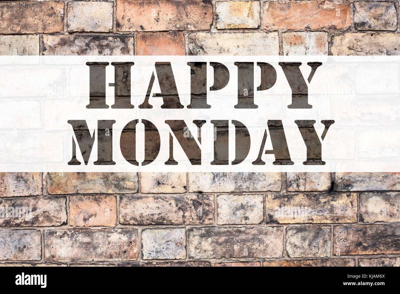 Conceptual announcement text caption inspiration showing Happy Monday ...