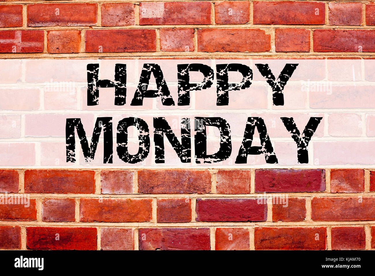 Conceptual announcement text caption inspiration showing Happy Monday ...