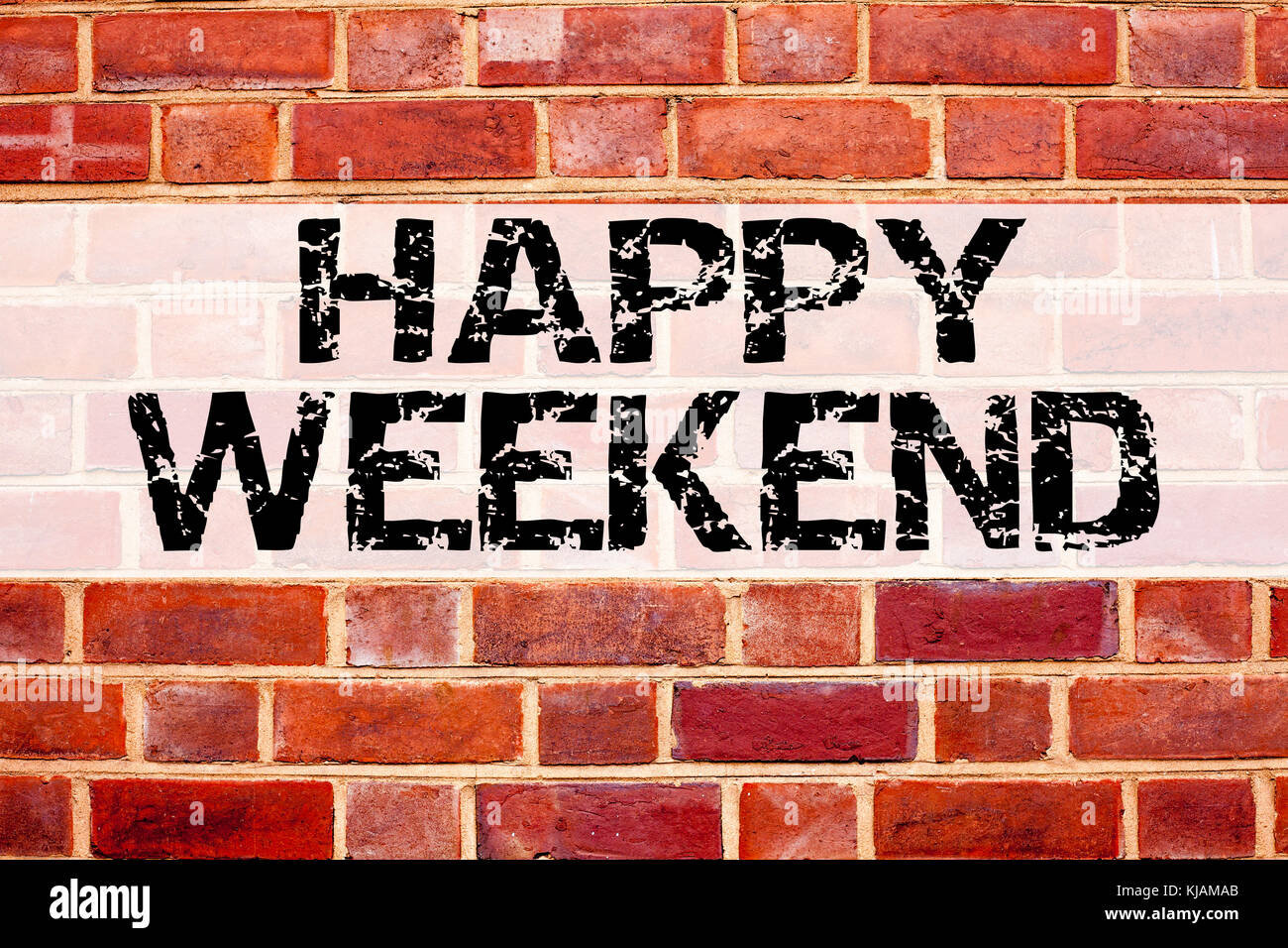 Conceptual announcement text caption inspiration showing Happy Weekend ...