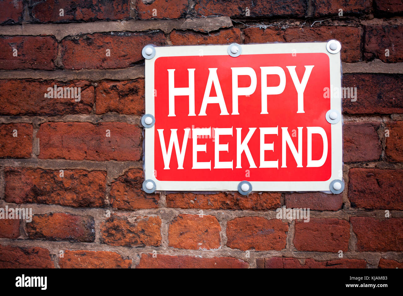 Hand writing text caption inspiration showing Happy Weekend concept ...