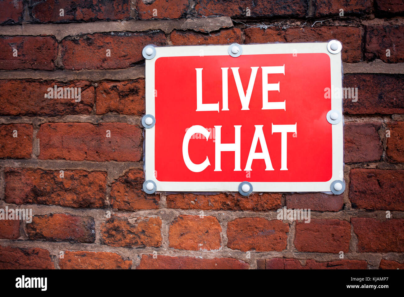 Hand writing text caption inspiration showing Live Chat concept meaning ...