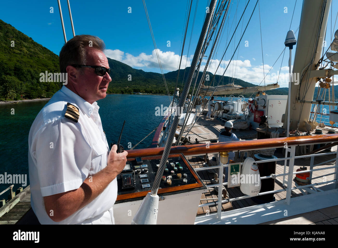 Star Clipper sailing cruise ship, Dominica, Caribbean Stock Photo - Alamy