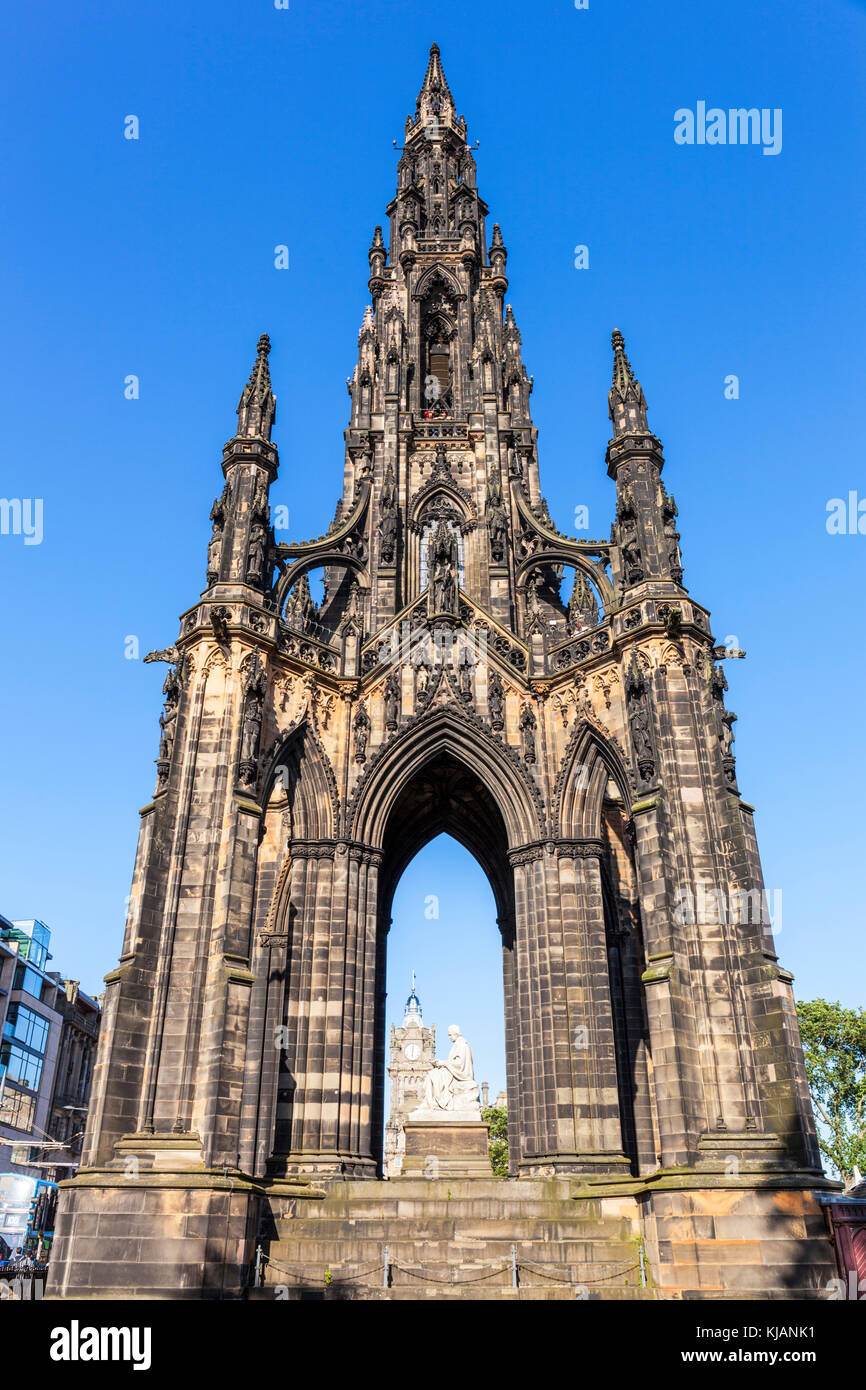 edinburgh city The Scott monument in Princes street gardens on Princes ...