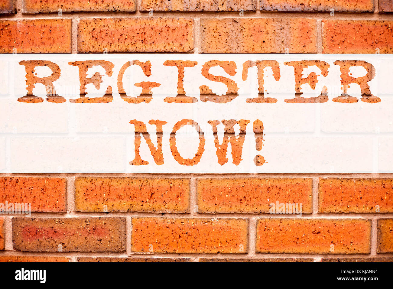 Conceptual announcement text caption inspiration showing Register Now ...