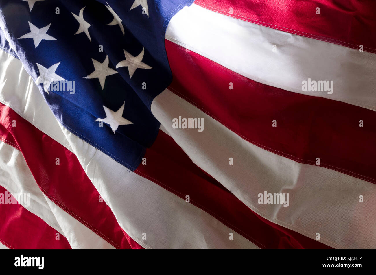 Old glory highlighted in contemporary waves of shadow and light Stock ...