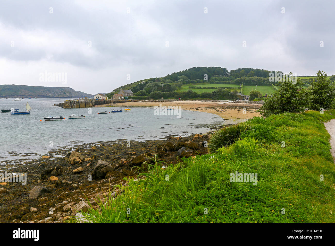 The harbour at Tresco, Isles of Scilly, England, UK Stock Photo - Alamy