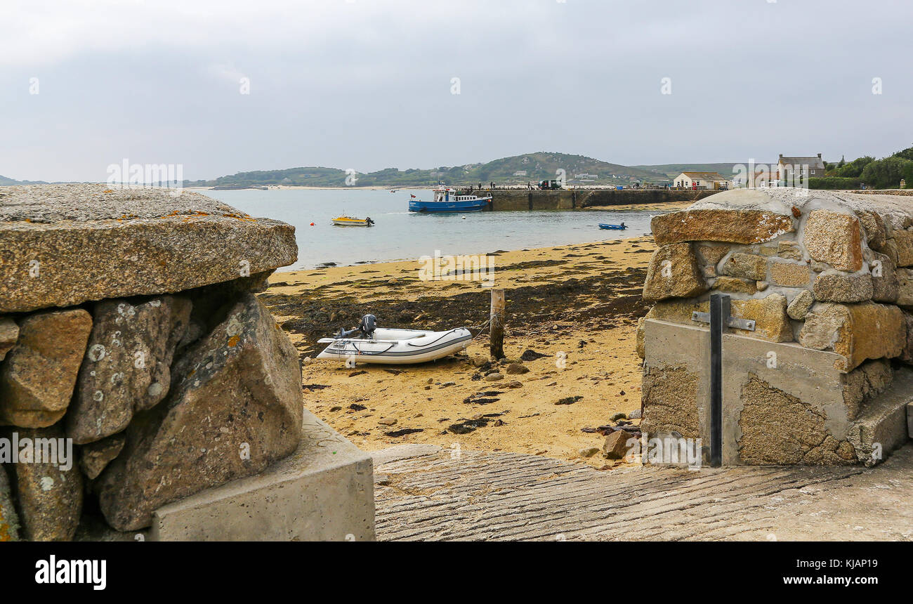 The harbour at Tresco, Isles of Scilly, England, UK Stock Photo - Alamy