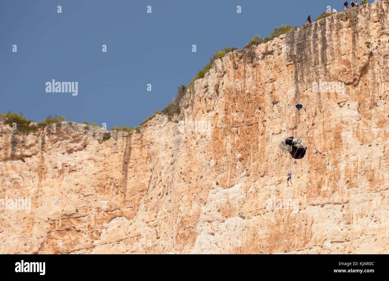 29th August 2015, base jump in the famous beach with an old shipwreck ...