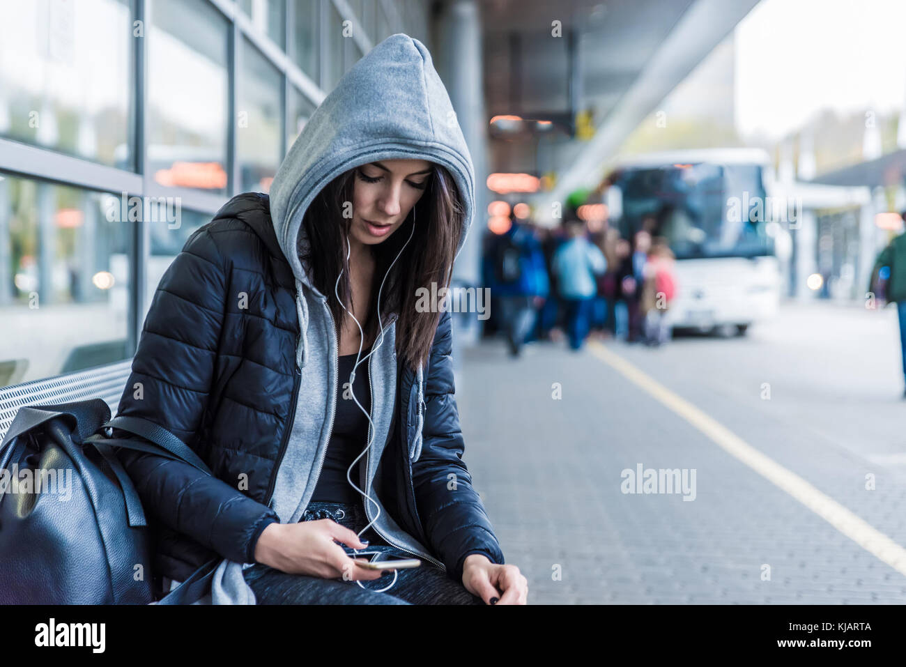 Listen To Music On Bus High Resolution Stock Photography and Images - Alamy