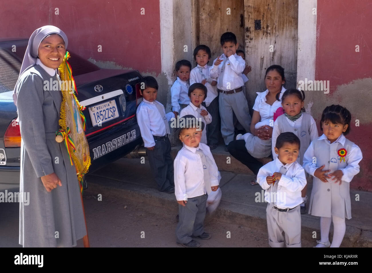 Nun responsible for international adoptions having fun outdoor with ...