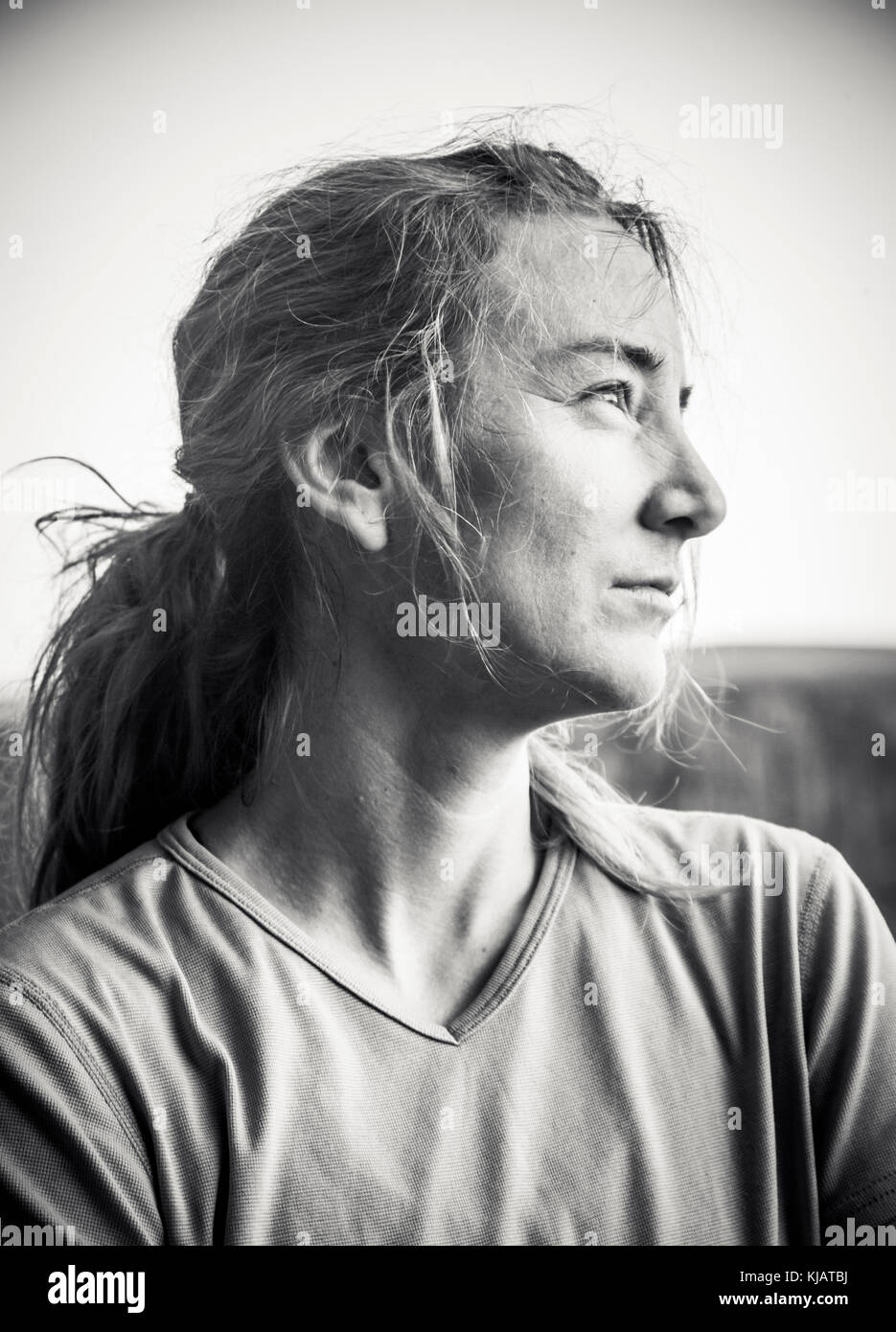 Portrait of a strong healthy woman outdoors Stock Photo - Alamy