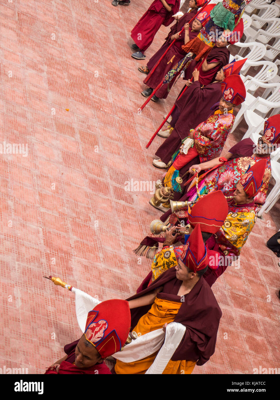 monks at Buddhist monastery in Ladakh India Stock Photo - Alamy