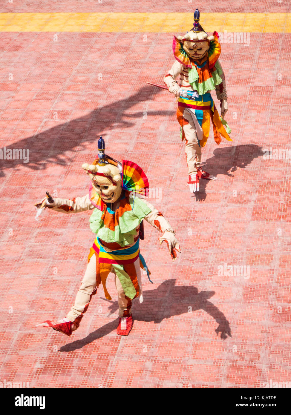 dancing monks at Buddhist monastery in Ladakh India Stock Photo - Alamy