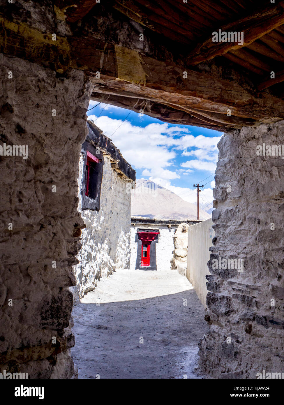 Buddhist monastery doors in Ladakh India Stock Photo - Alamy