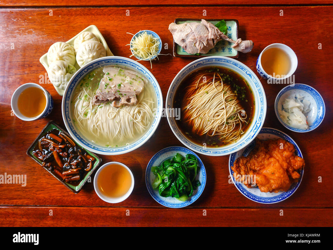 Famous noodles in Suzhou, Jiangsu Province, China, have many flavors ...