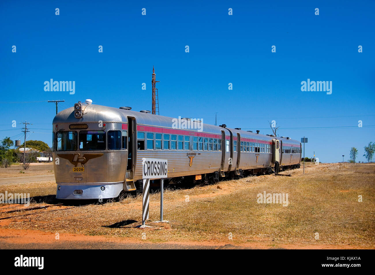 The Savannahlander tourist train crossing the Copperfield River at ...