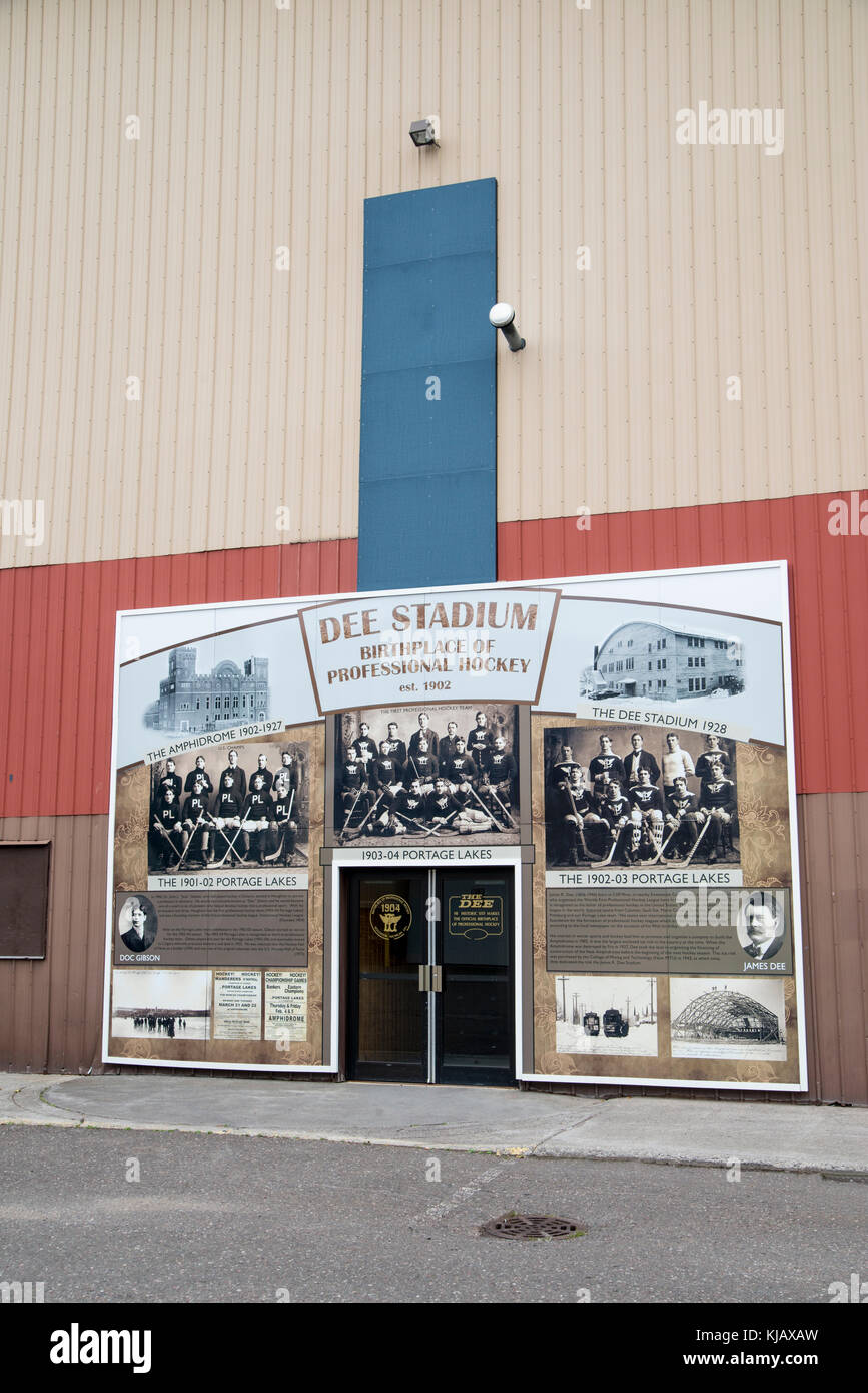 Houghton, Michigan. Dee Stadium, birthplace of hockey Stock Photo - Alamy