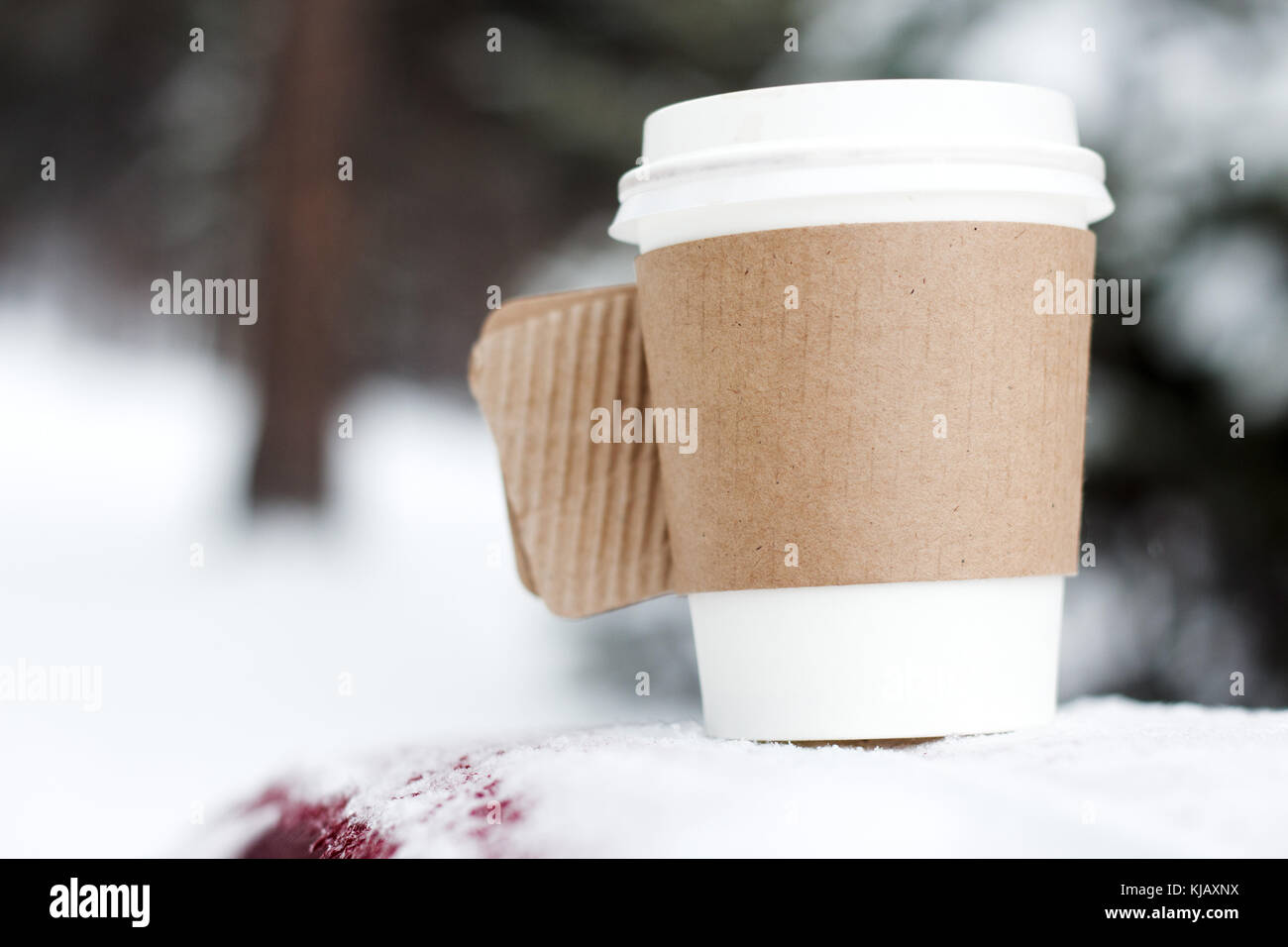 Paper coffee cup in outside Stock Photo - Alamy