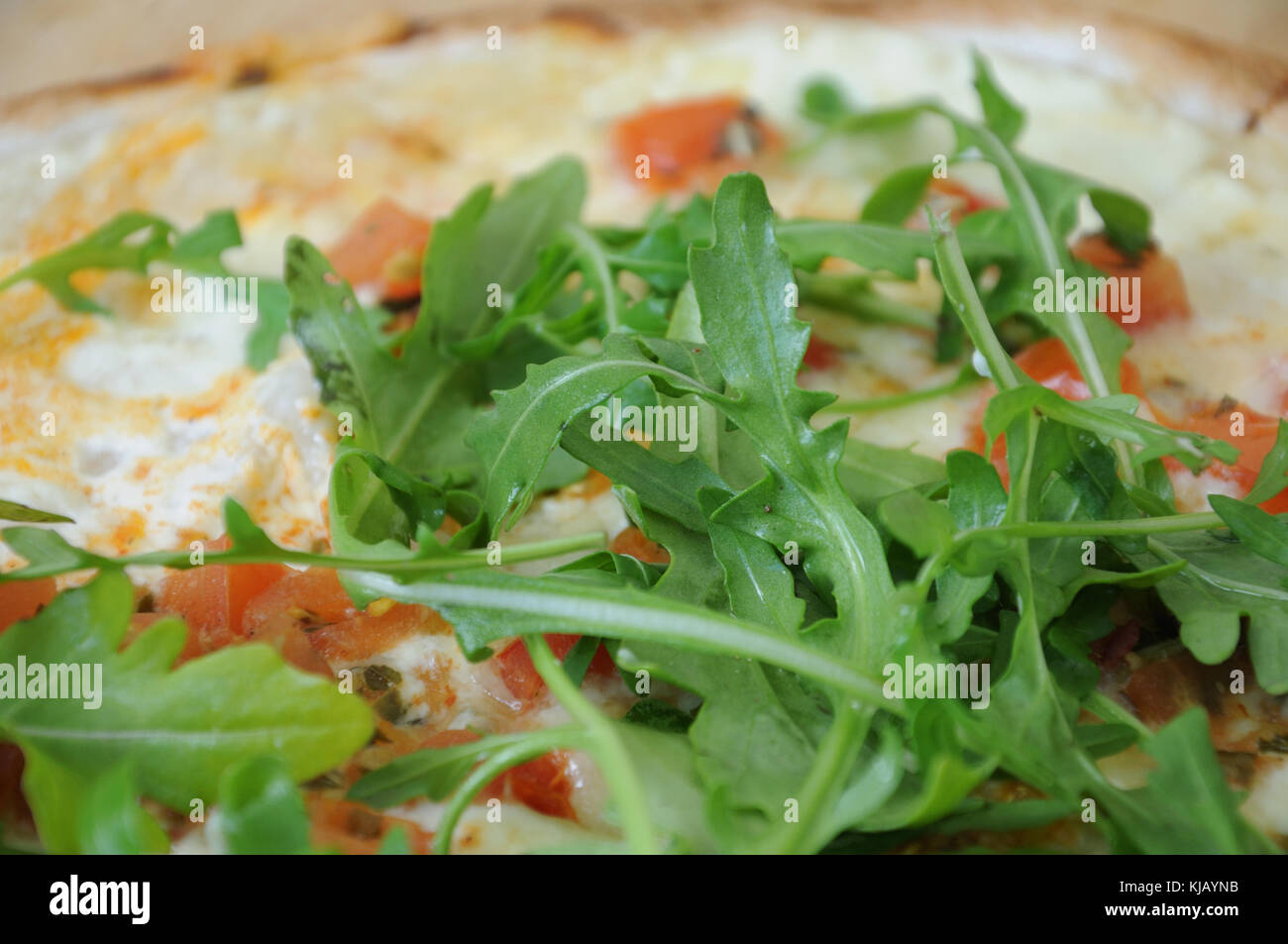 rucola on pizza Stock Photo - Alamy