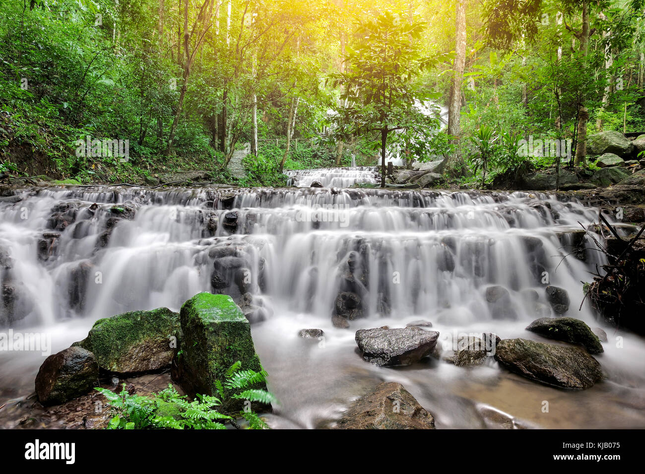 Beautiful water fall in thailand , mae kam pong waterfall , chiang mai ...