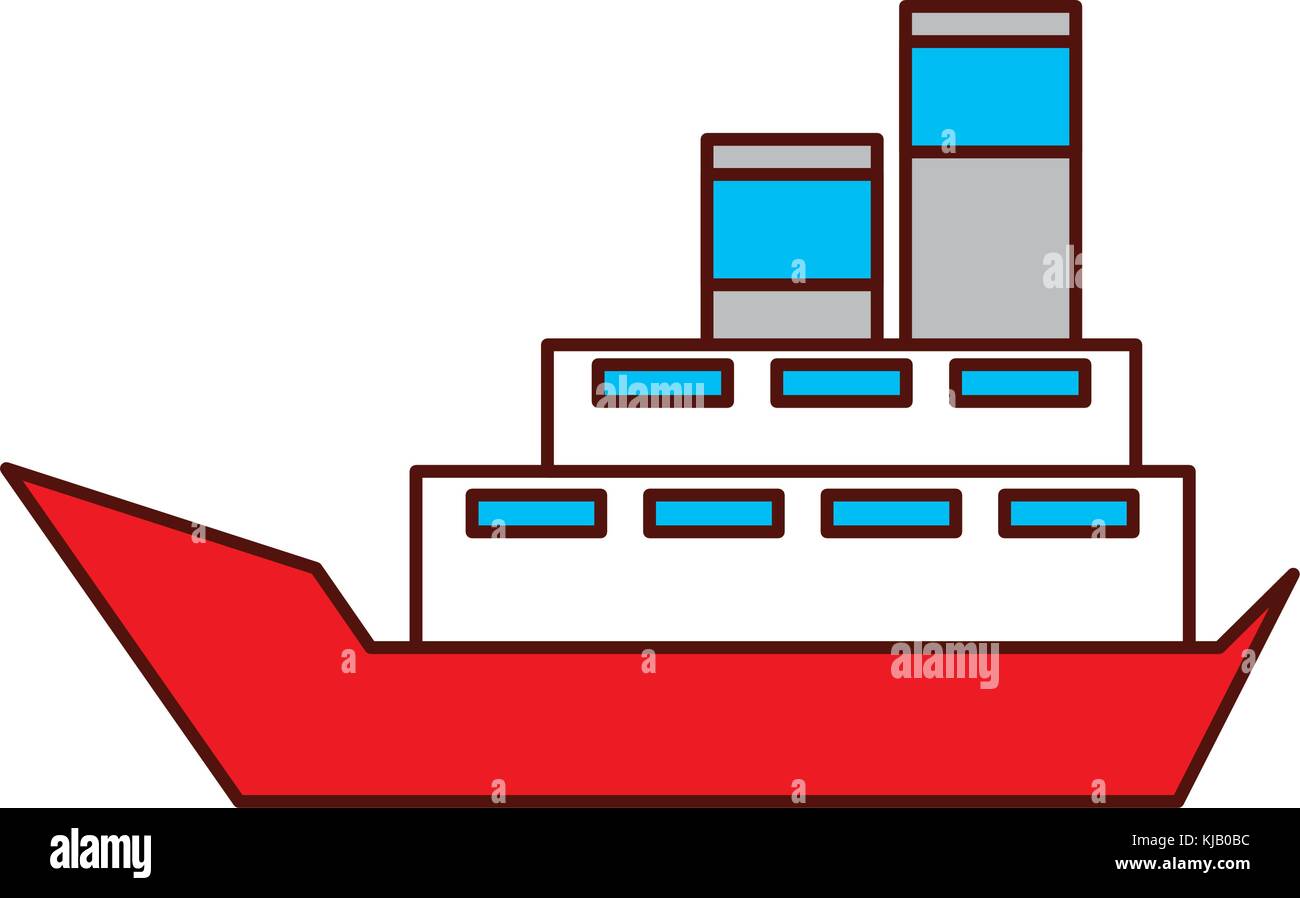 sea boat transport delivery vehicle logistic Stock Vector Image & Art ...