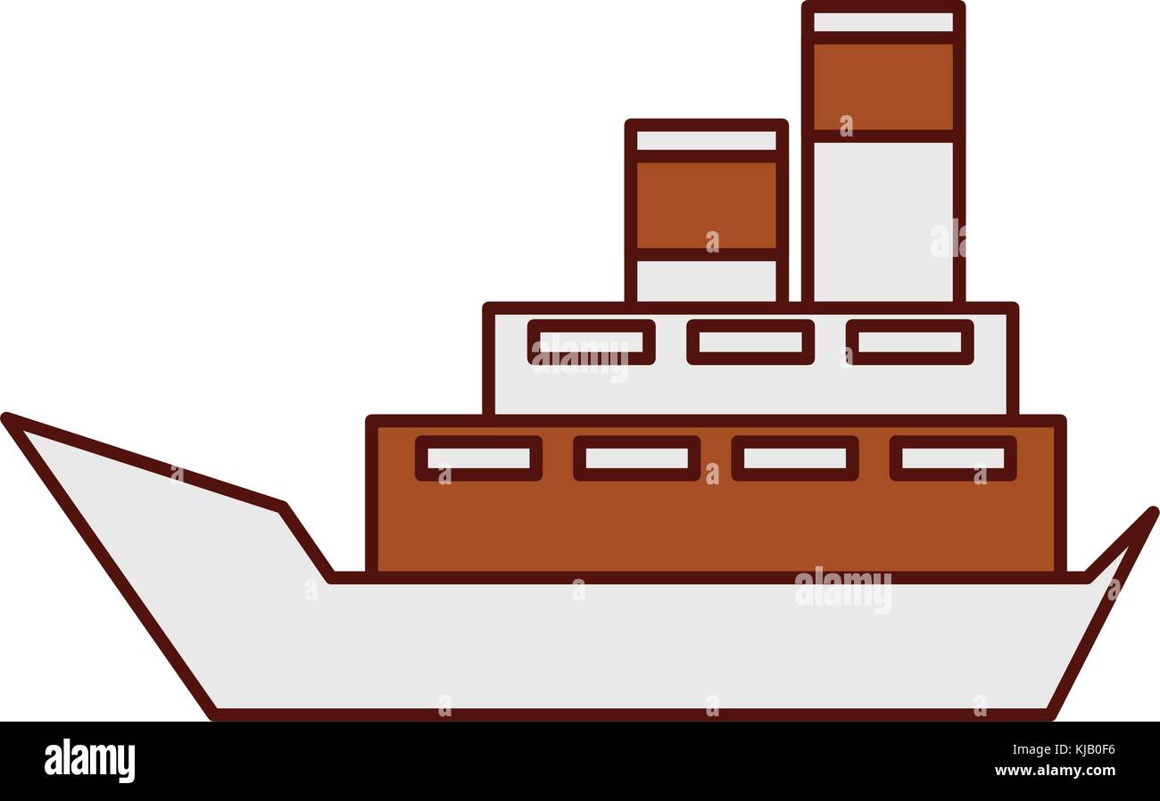sea boat transport delivery vehicle logistic Stock Vector Image & Art ...