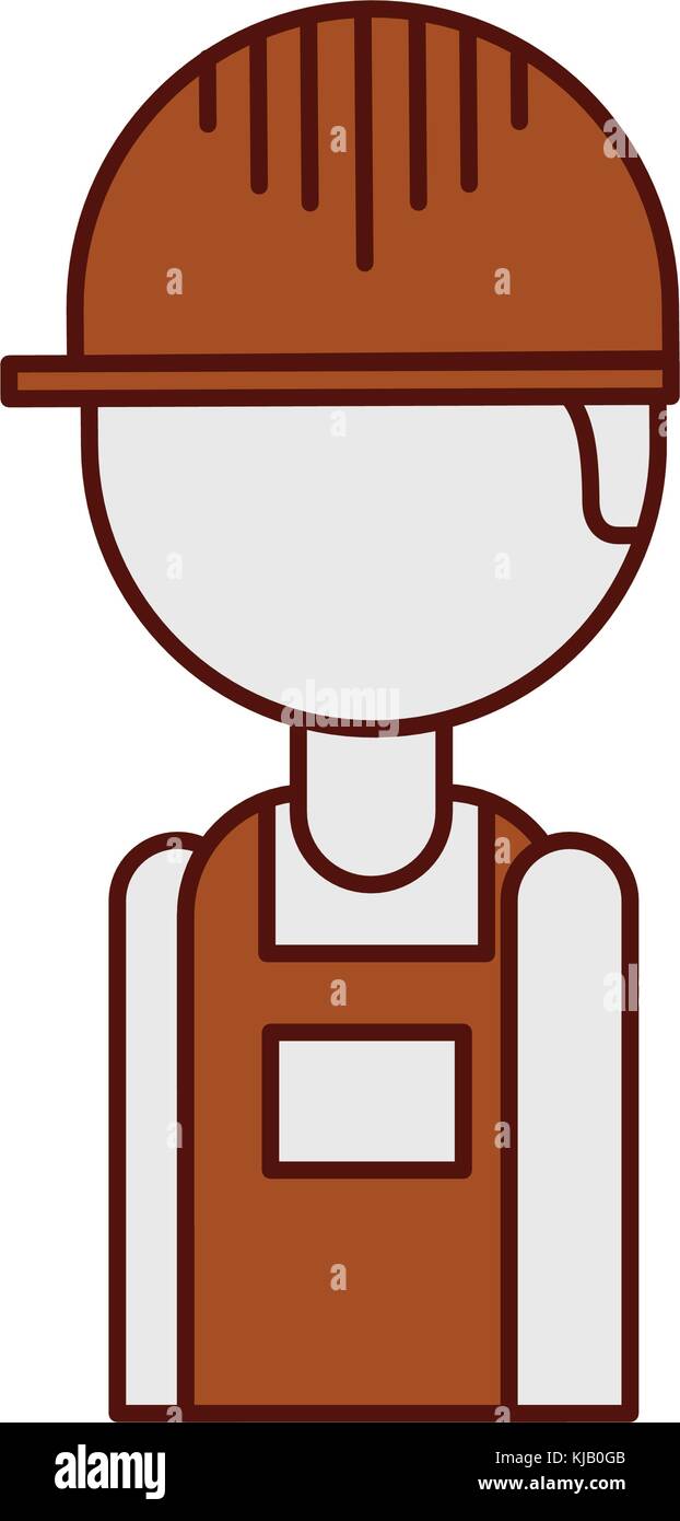logistic worker man cartoon with uniform and helmet Stock Vector Image ...