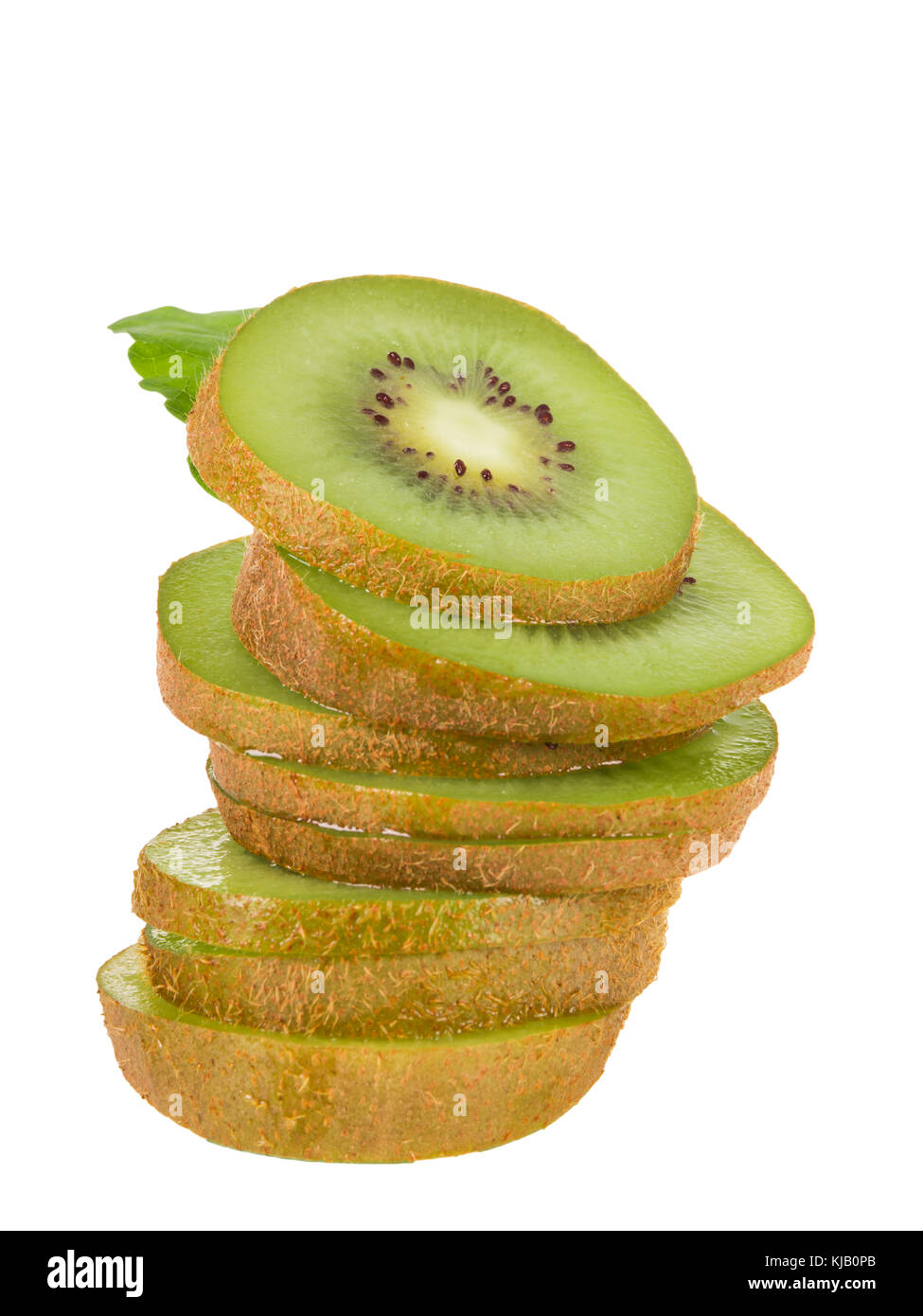 slice of delicious and healthy ripe kiwi,isolated on white background ...