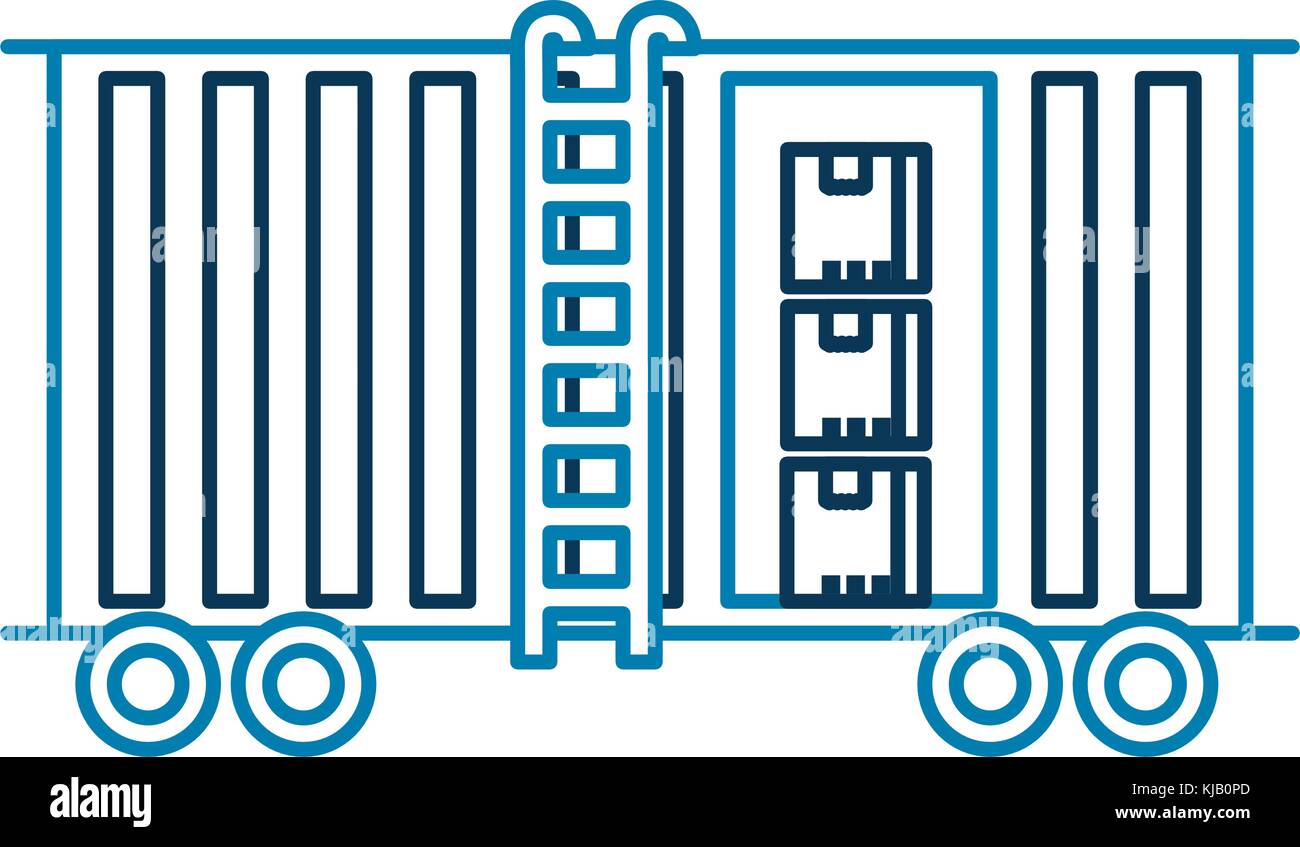 freight train cargo car container and boxes logistics transport design ...