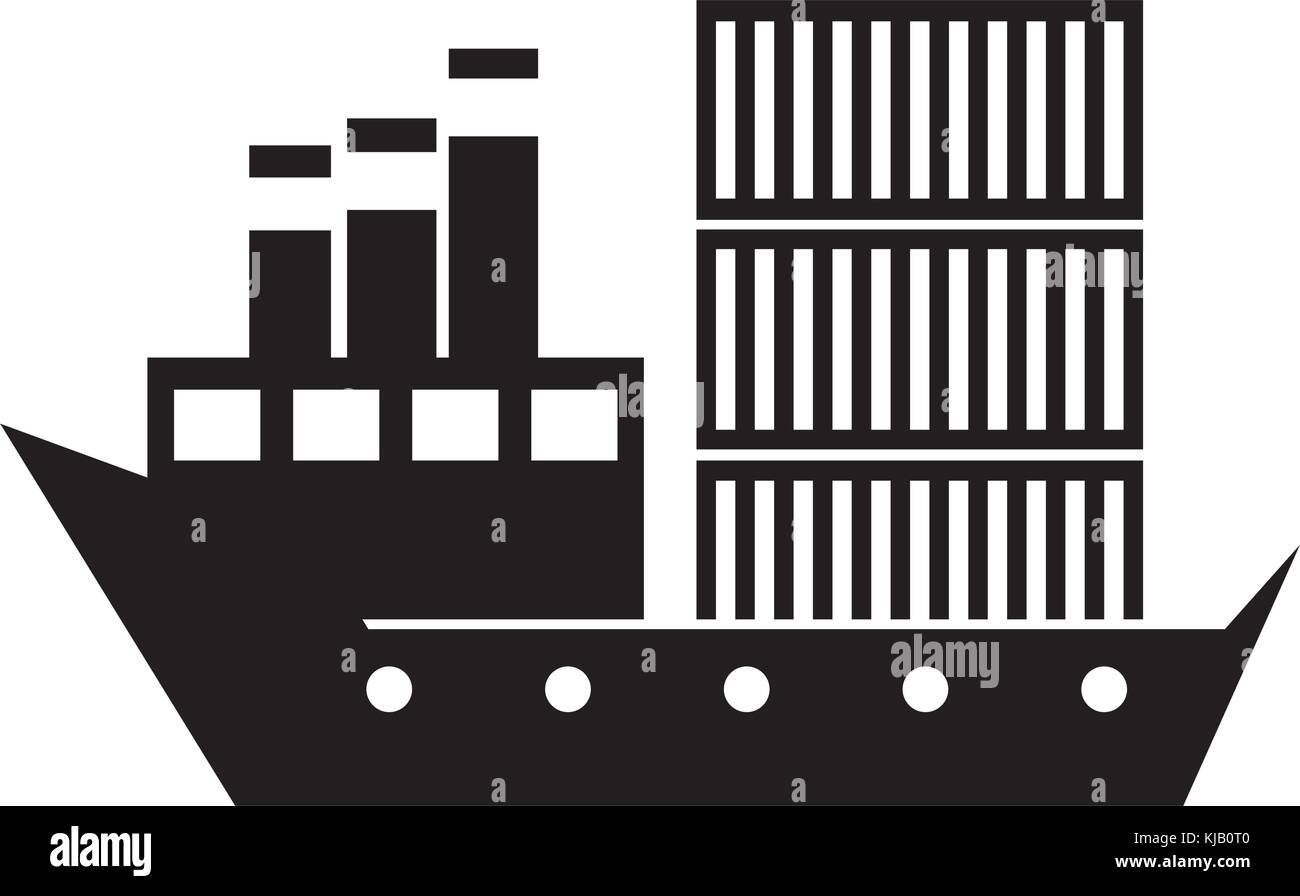 sea transportation logistic freight shipping cargo ship Stock Vector ...