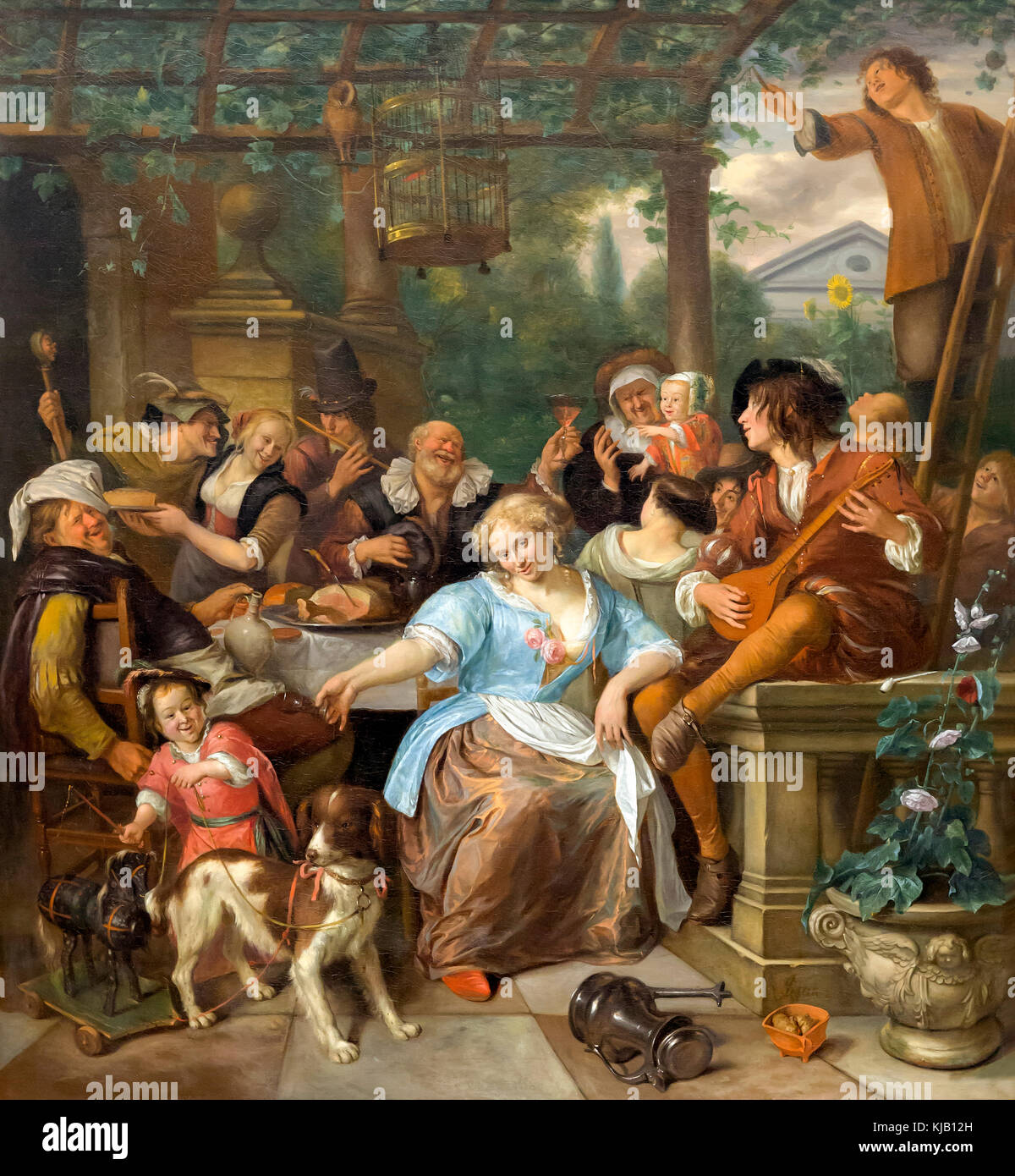 Merry Company on a Terrace, Jan Steen, circa 1670, Metropolitan Museum ...