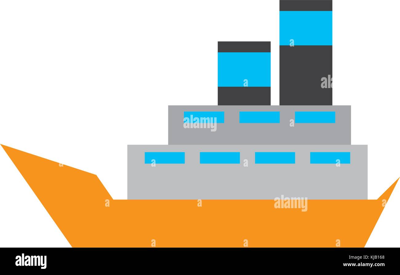 sea boat transport delivery vehicle logistic Stock Vector Image & Art ...
