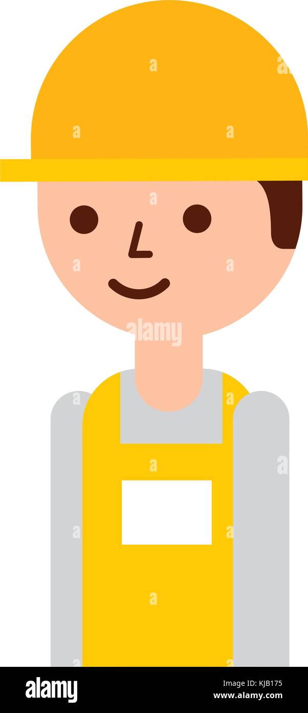 logistic worker man cartoon with uniform and helmet Stock Vector Image ...