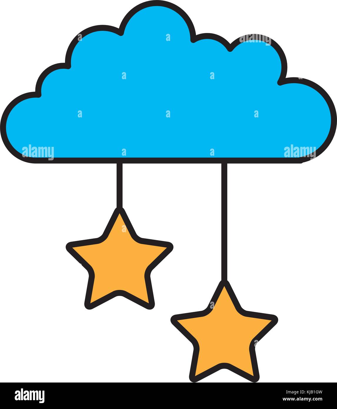 cloud sky with stars Stock Vector Image & Art - Alamy