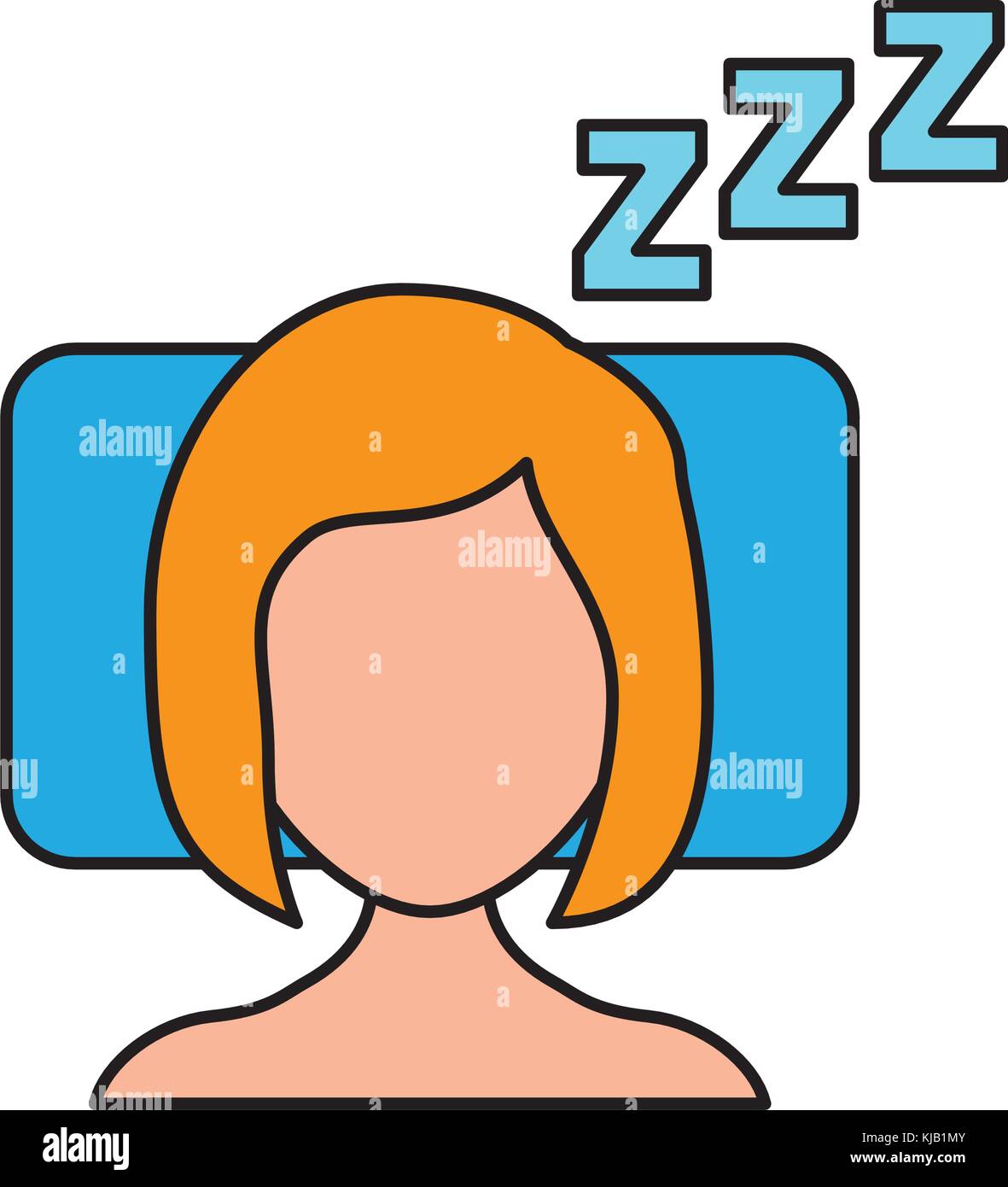 Sleeping woman avatar icon Stock Vector Image & Art - Alamy