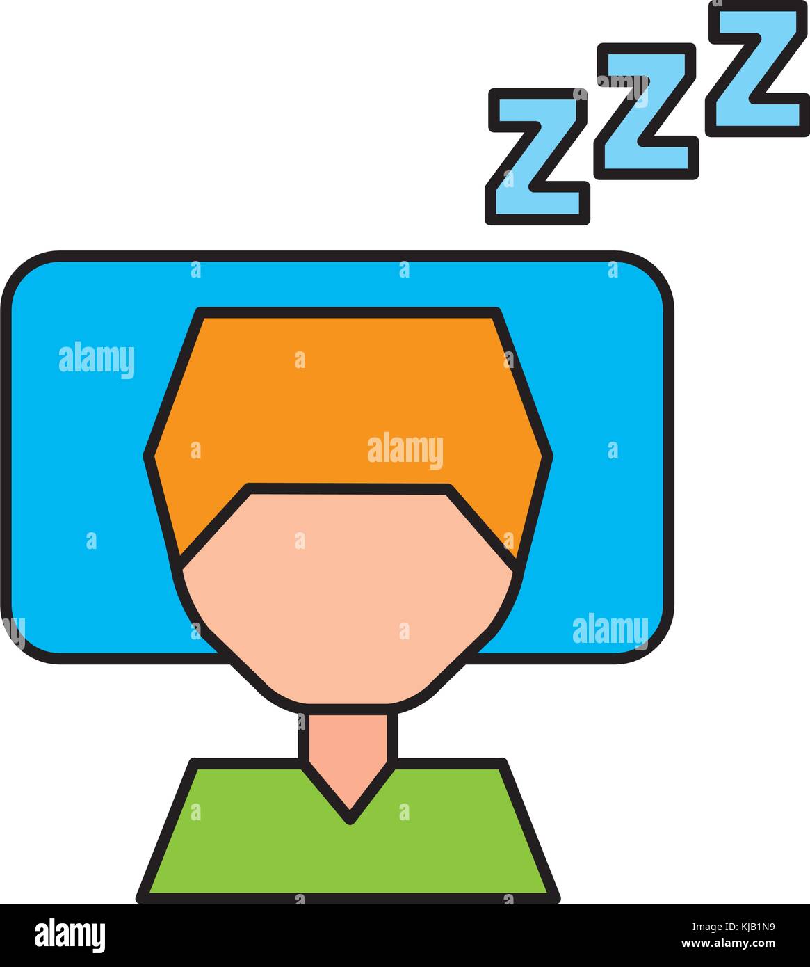 Sleeping man avatar icon Stock Vector Image & Art - Alamy