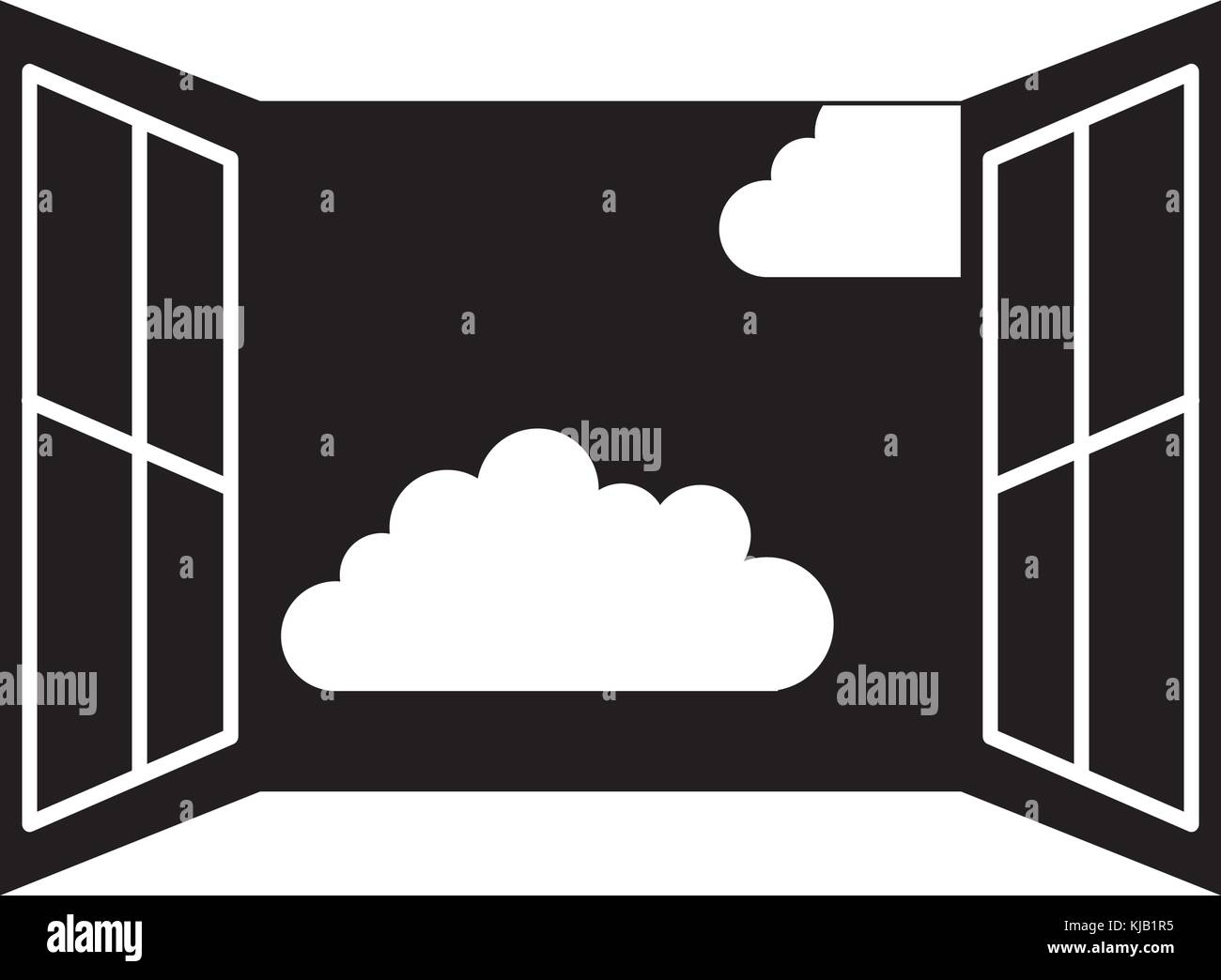 window with clouds sky isolated icon Stock Vector Image & Art - Alamy