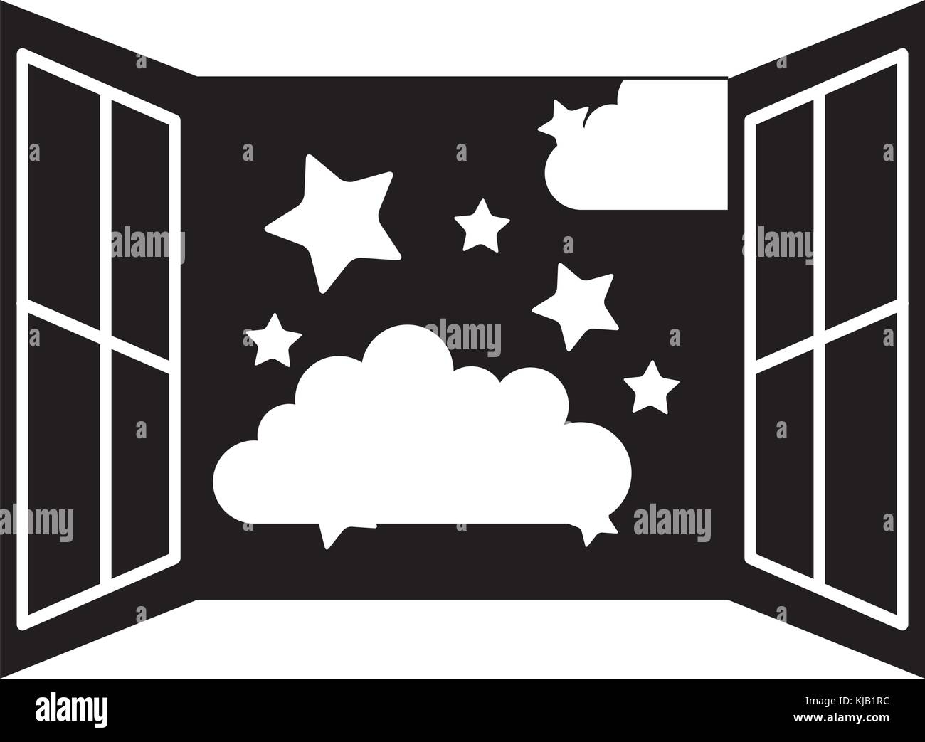 window with clouds sky isolated icon Stock Vector Image & Art - Alamy