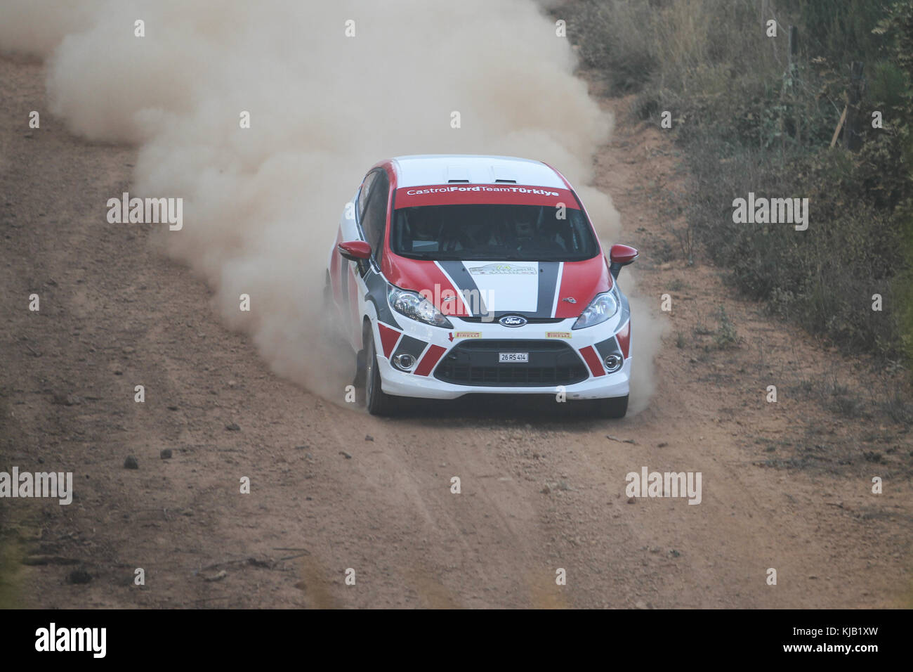 ISTANBUL, TURKEY - SEPTEMBER 09, 2017: Emrah Ali Baso drives Ford ...
