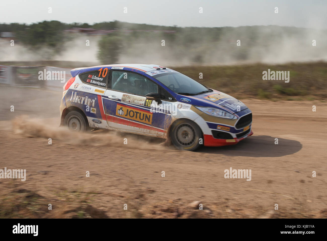 ISTANBUL, TURKEY - SEPTEMBER 10, 2017: Umitcan Ozdemir drives Ford ...