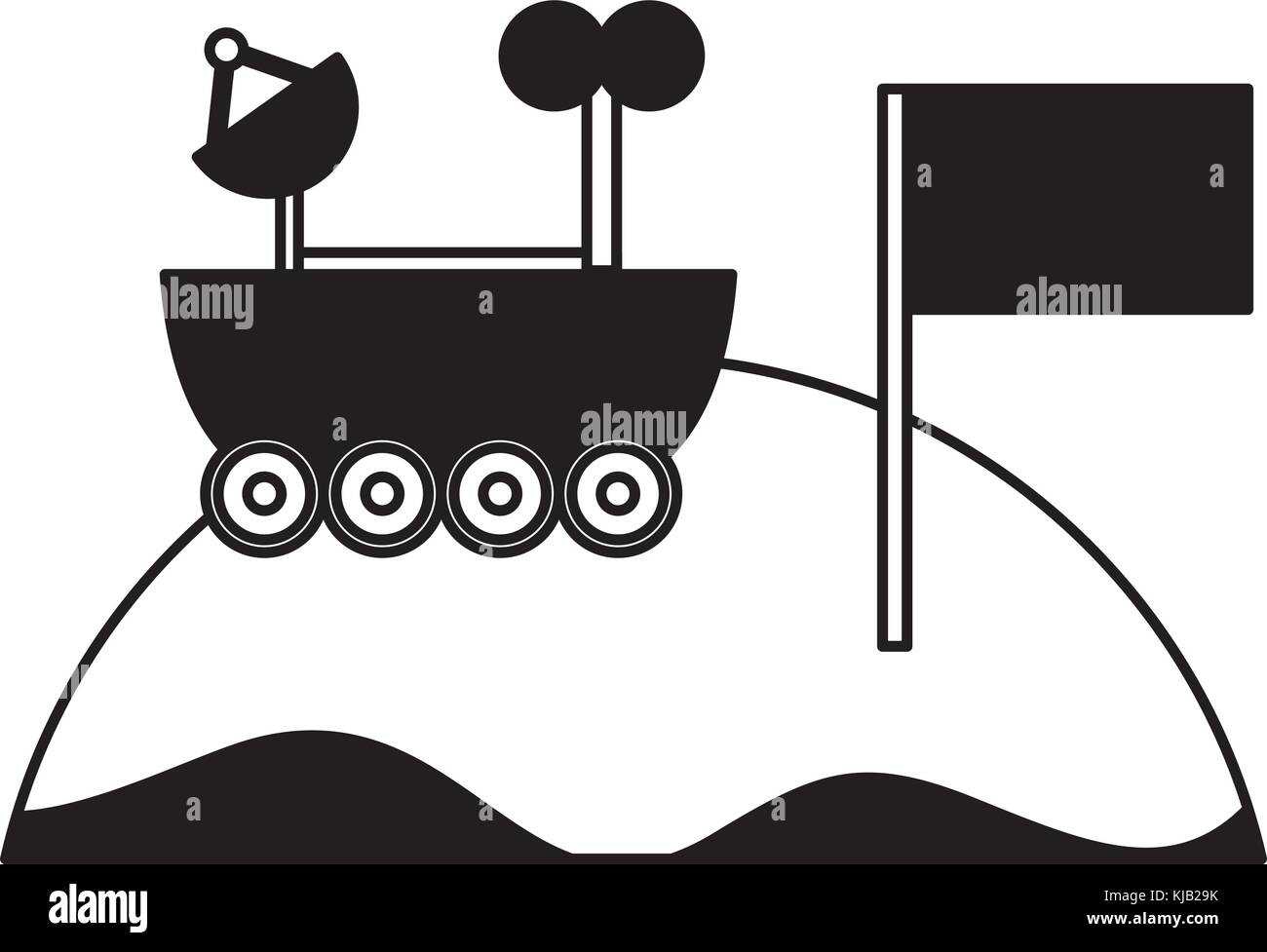 planet mars with space car Stock Vector Image & Art - Alamy