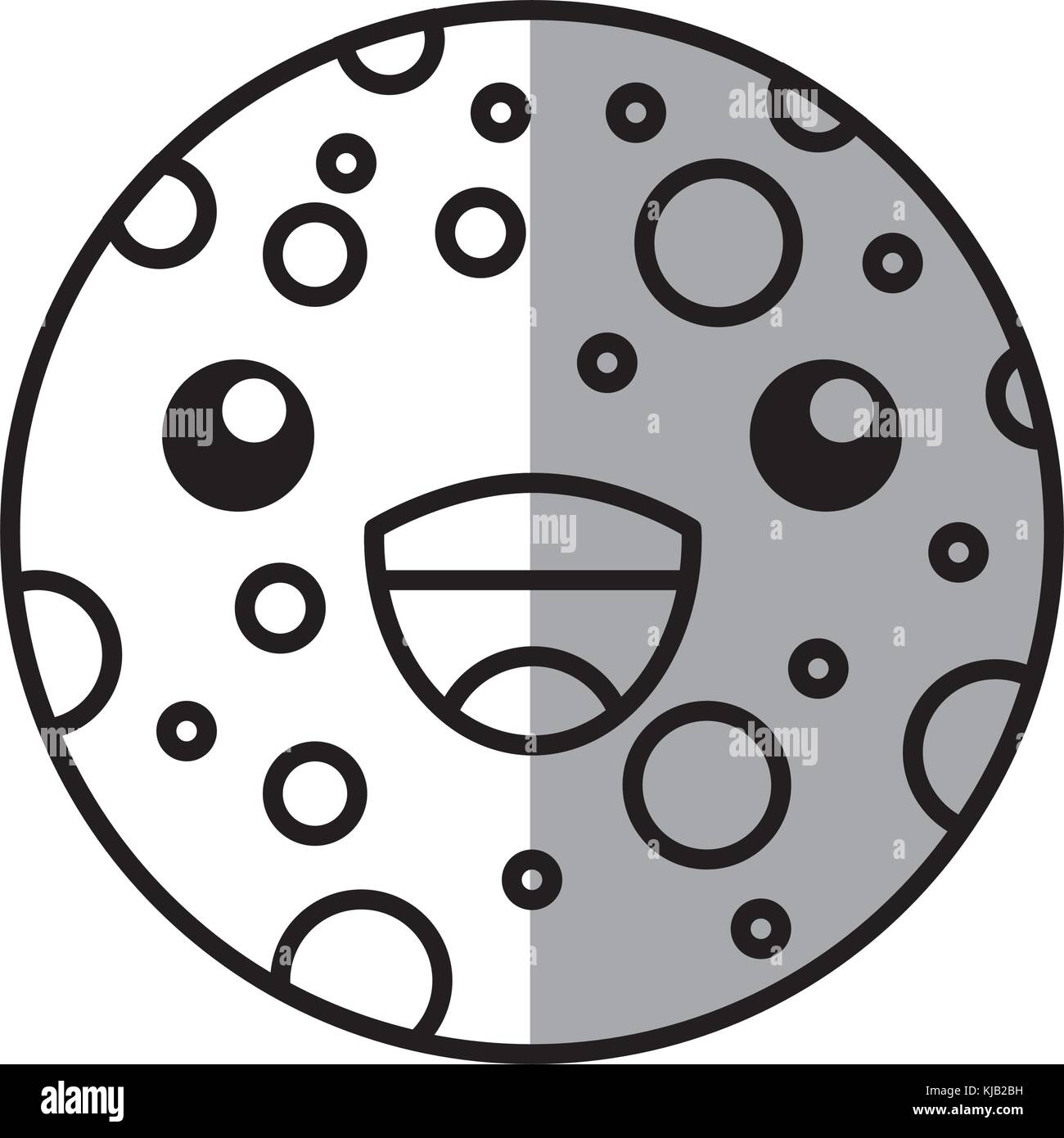 Natural satellite moon comic character Stock Vector Image & Art - Alamy