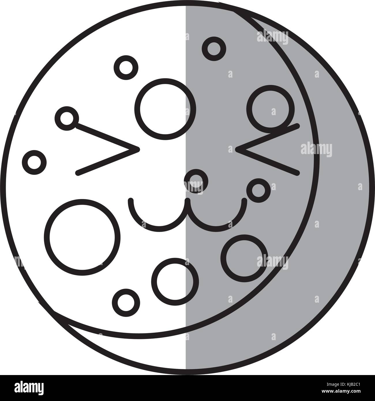 Natural satellite moon comic character Stock Vector Image & Art - Alamy