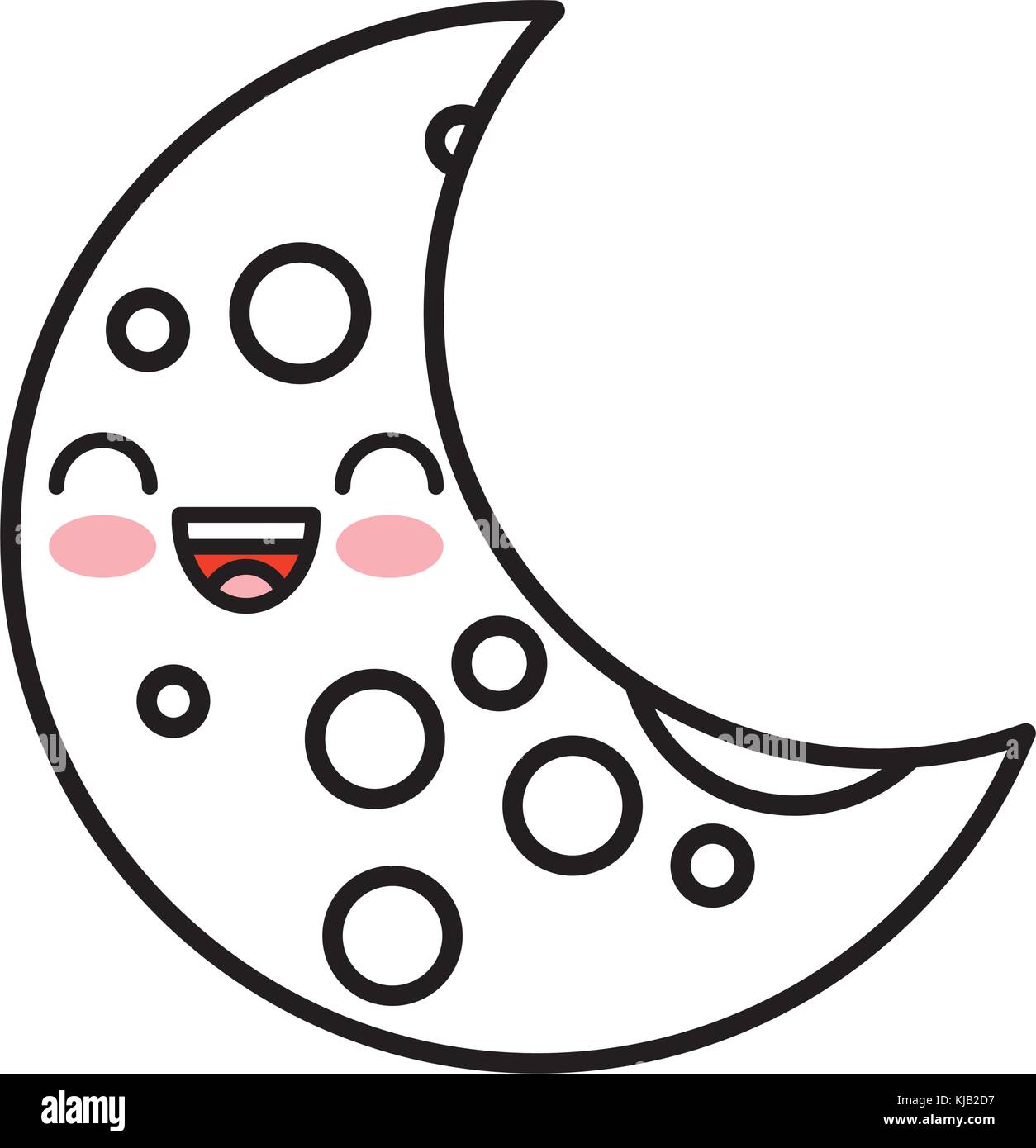 Natural satellite moon comic character Stock Vector Image & Art - Alamy