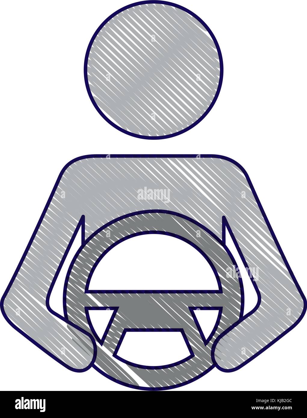 driver at steering wheel autonomous design Stock Vector Image & Art - Alamy