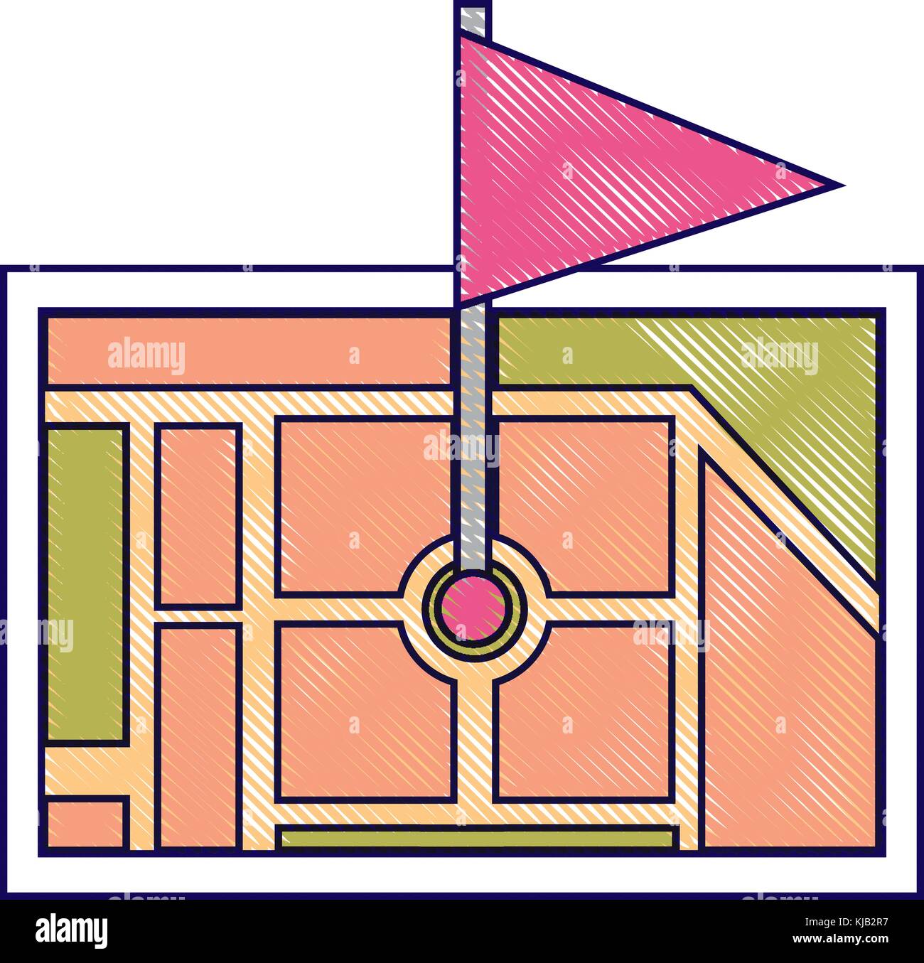 gps navigation map destination pin map flag Stock Vector Image & Art ...