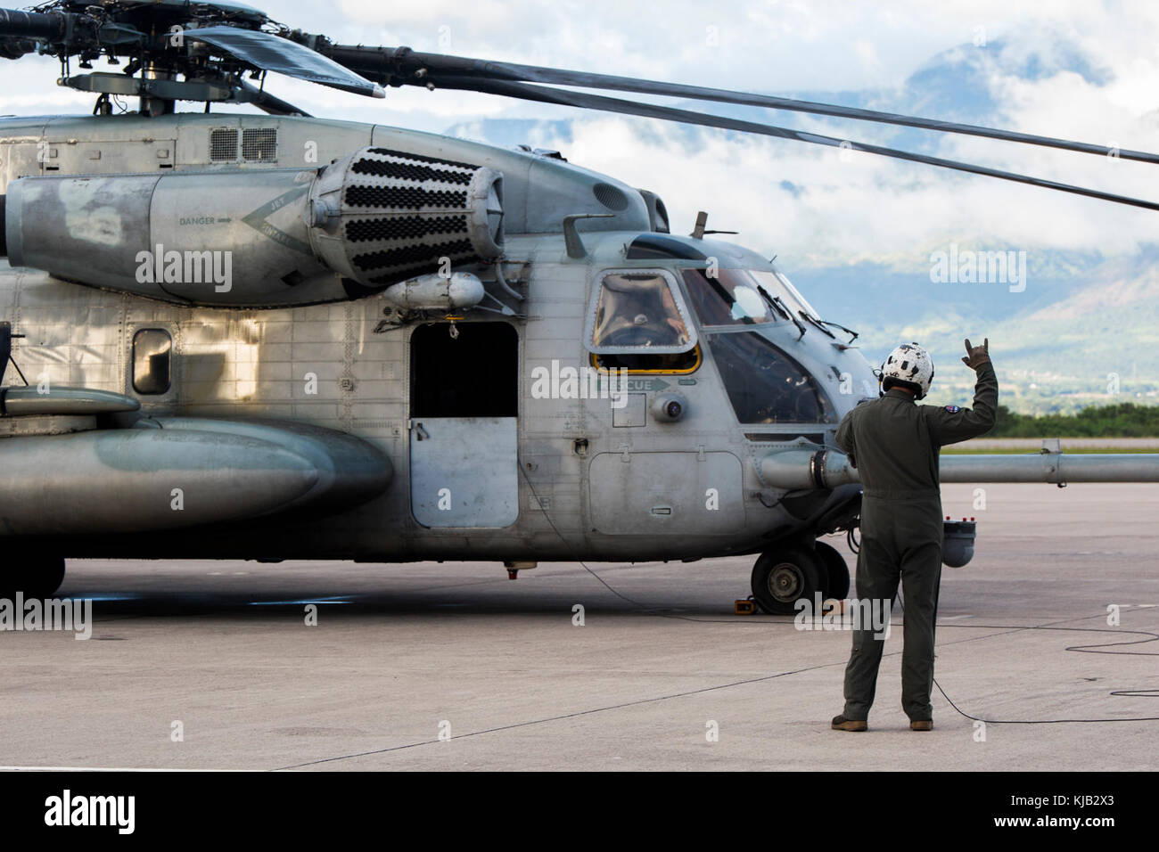 U.S. Marine Cpl. Alexander T. Zink, a CH-53E Super Stallion helicopter ...
