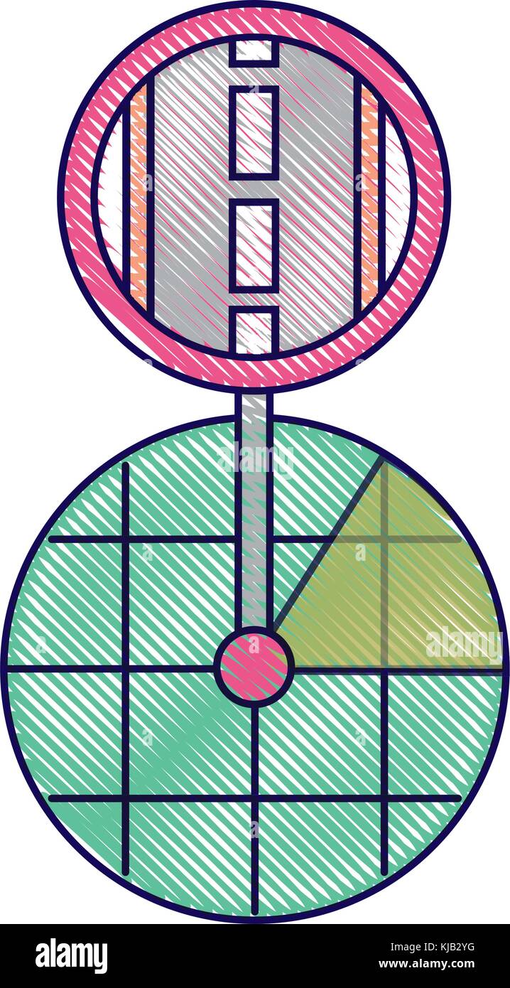 gps navigation screen pointer map road Stock Vector Image & Art - Alamy